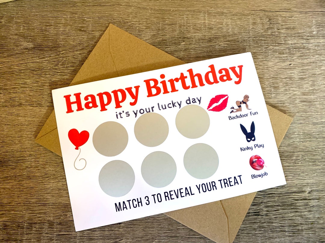 Naughty Sexy Scratch off Birthday Card, Fun Anniversary Card, 5 Senses ...