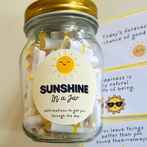 Sunshine Jar – 50 Daily Positive Affirmations for Motivation, Self-care ...