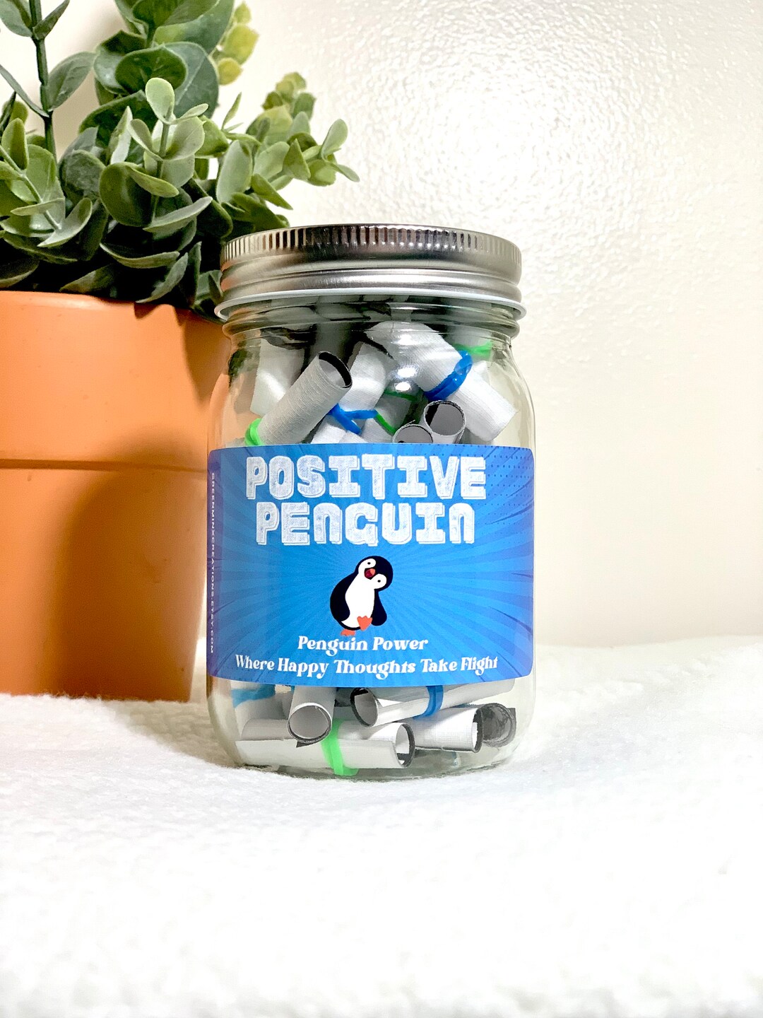 Positive Penguin Affirmation Jar - 50 Uplifting Messages to Empower ...