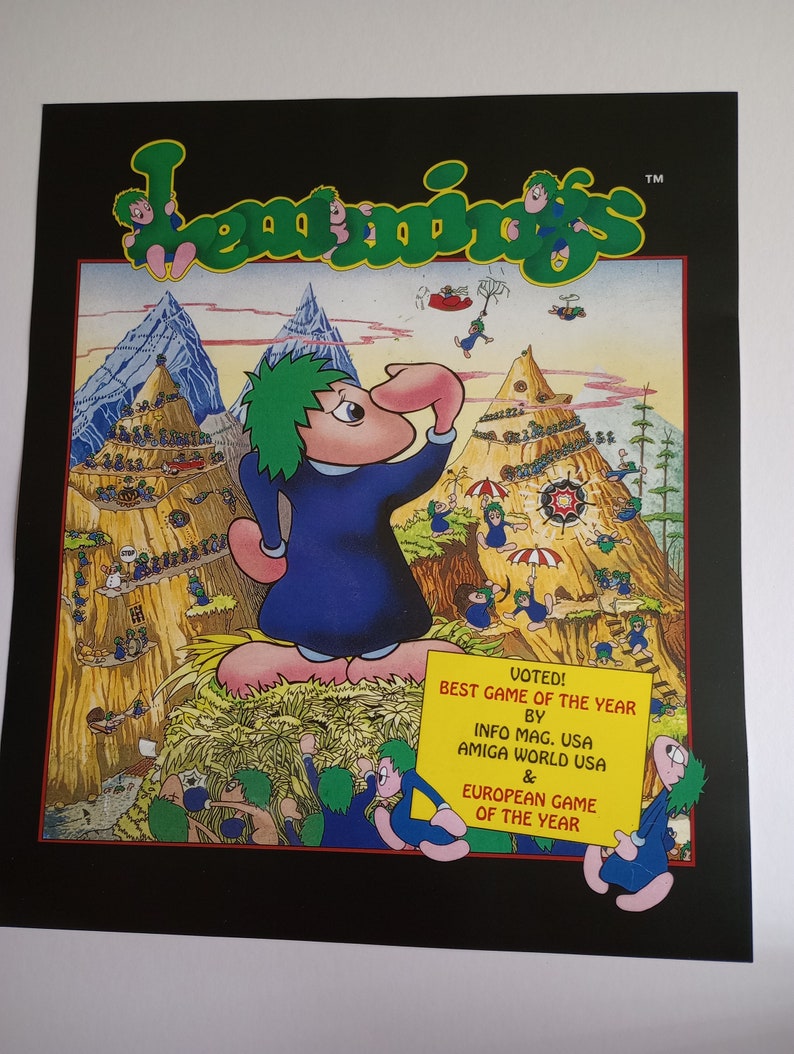 LEMMINGS GAME POSTER - Etsy