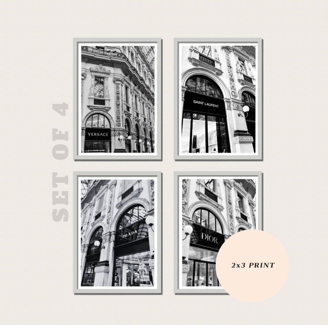 Luxury Fashion Poster Set of 4 [NOIR COLLECTION] , Digital Designer ...