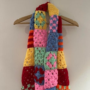 Crochet Patchwork Scarf Pattern (long and Short Versions) - Etsy
