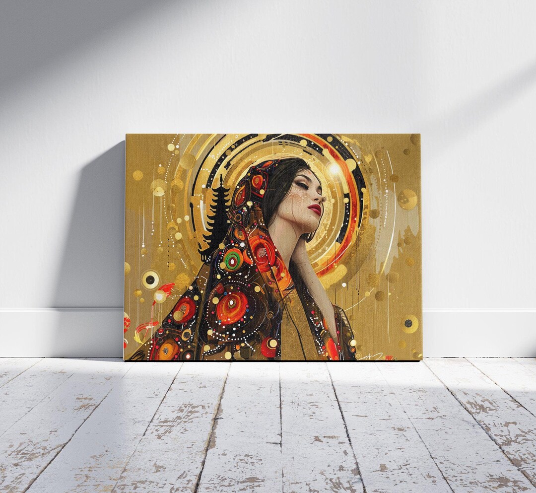 Sun Goddess Amaterasu Art Print - Asian Spiritual Decor - Mystical ...