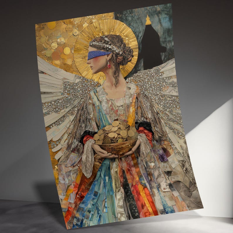 Roman Goddess Fortuna Wall Art Print - Mystical Wealth and Abundance ...