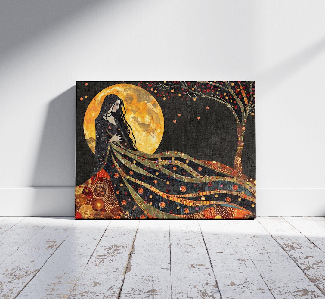 Mystical Goddess Persephone Art Print Surreal Autumn Landscape Decor ...