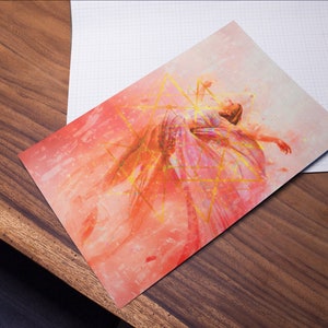 Phoenix Rising Woman Art Print / Mystical Painting / Sacred Art ...