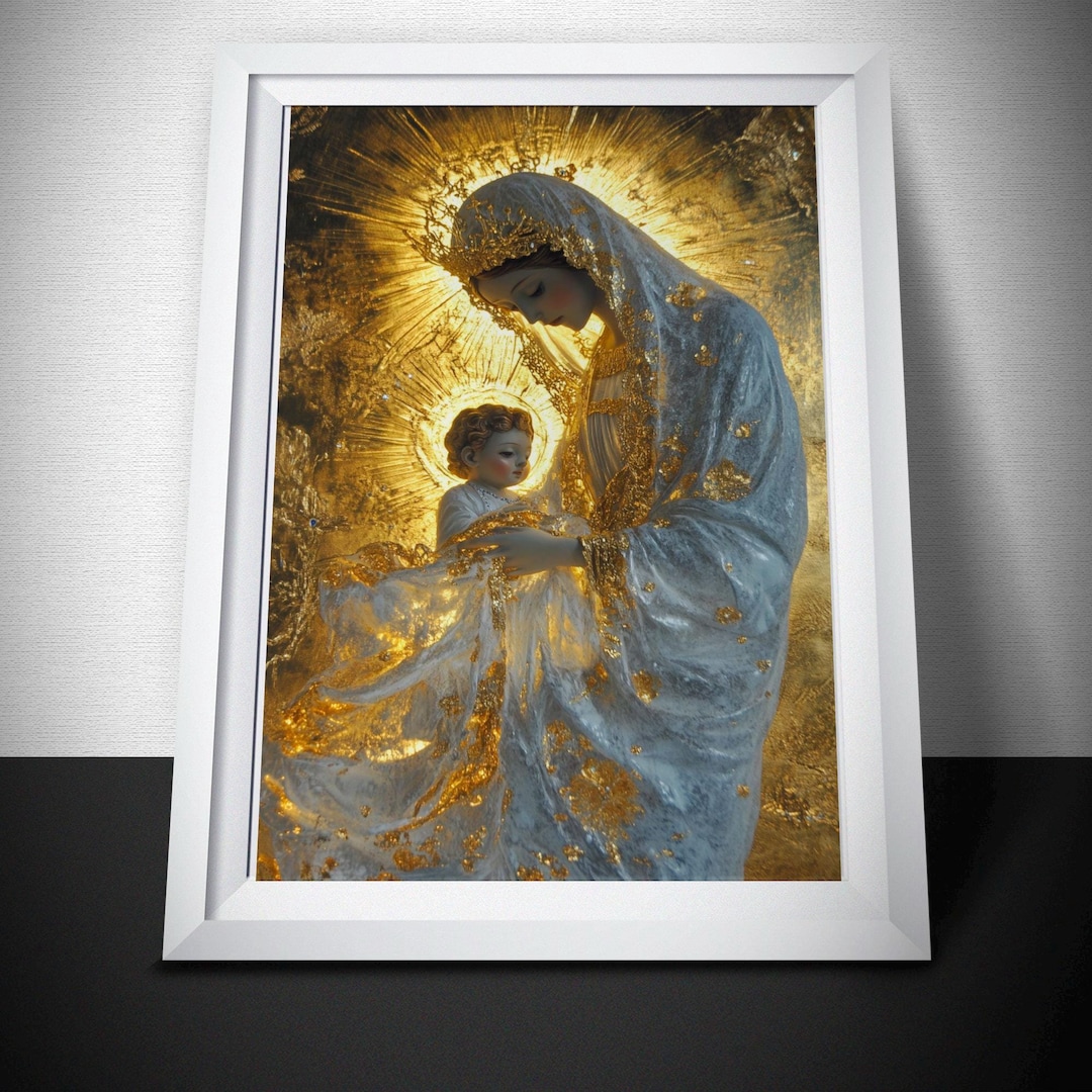 Mystical Virgin of the Mercedes Art Print - Spiritual Decor - Mary and ...