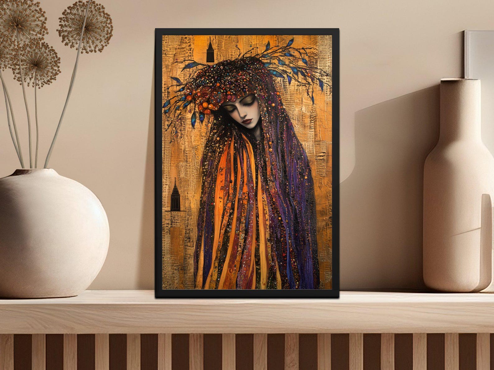 Persephone Goddess Abstract Art Print, Mystical Home Decor, Greek ...