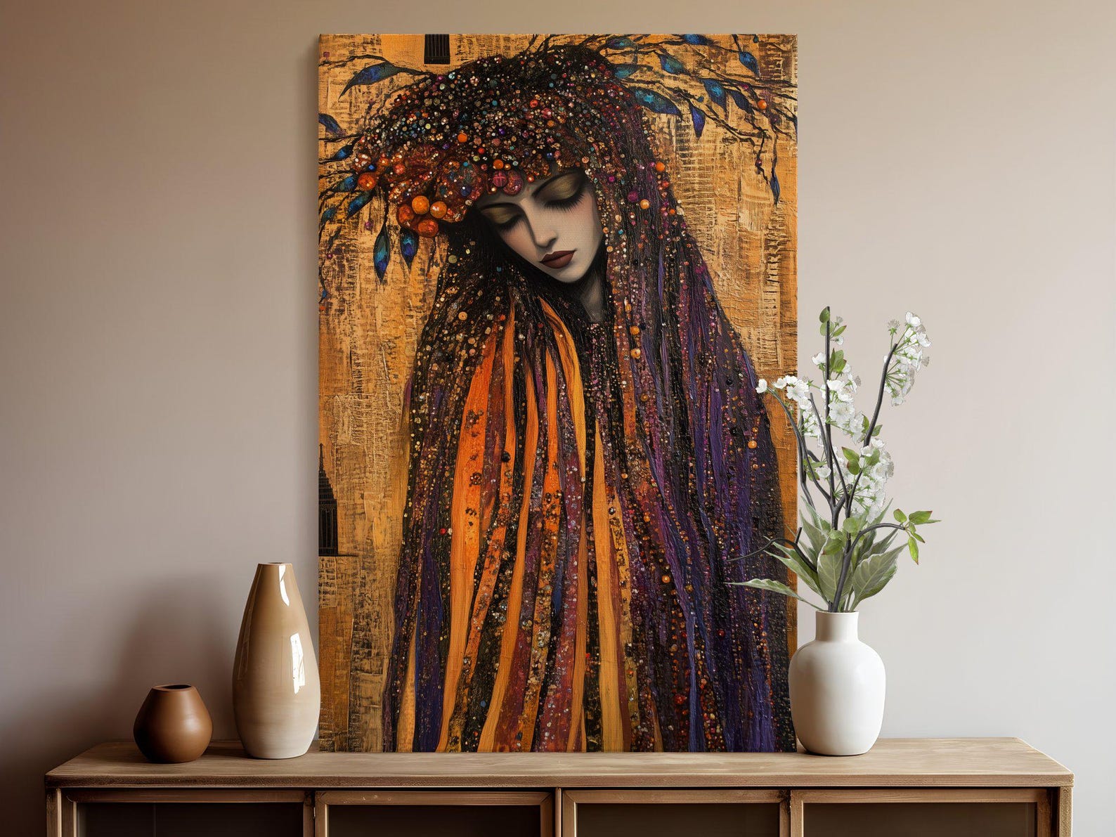 Persephone Goddess Abstract Art Print, Mystical Home Decor, Greek ...