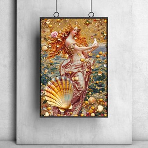 Venus Rising - Enchanted Goddess of Love Sea Shell Art Print - Roman ...