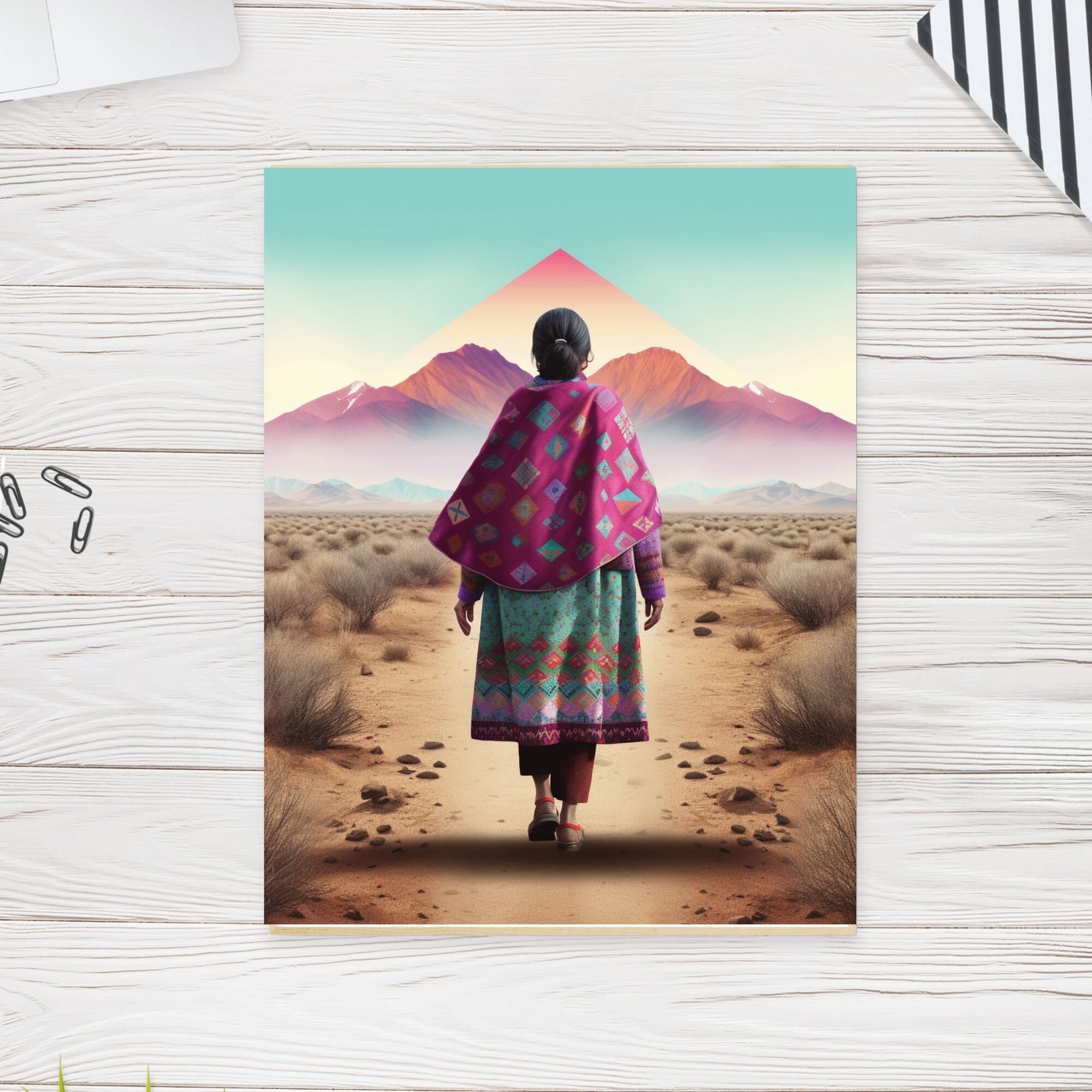 Indigenous Healer Fine Art Print, Maria Sabina Desert Art, Shaman Woman ...