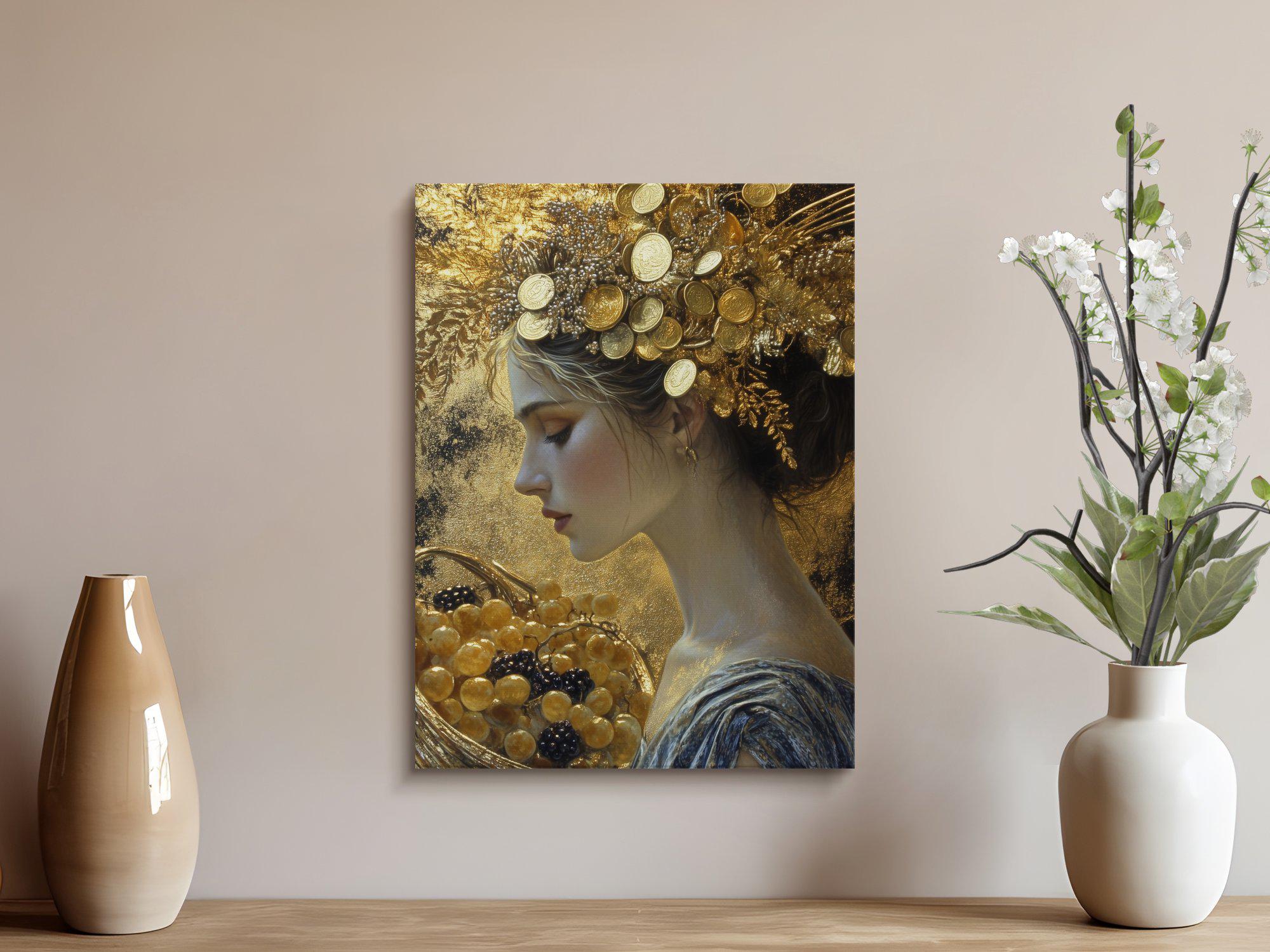 Abundantia Roman Goddess Art Print, Prosperity & Wealth Symbol Canvas ...