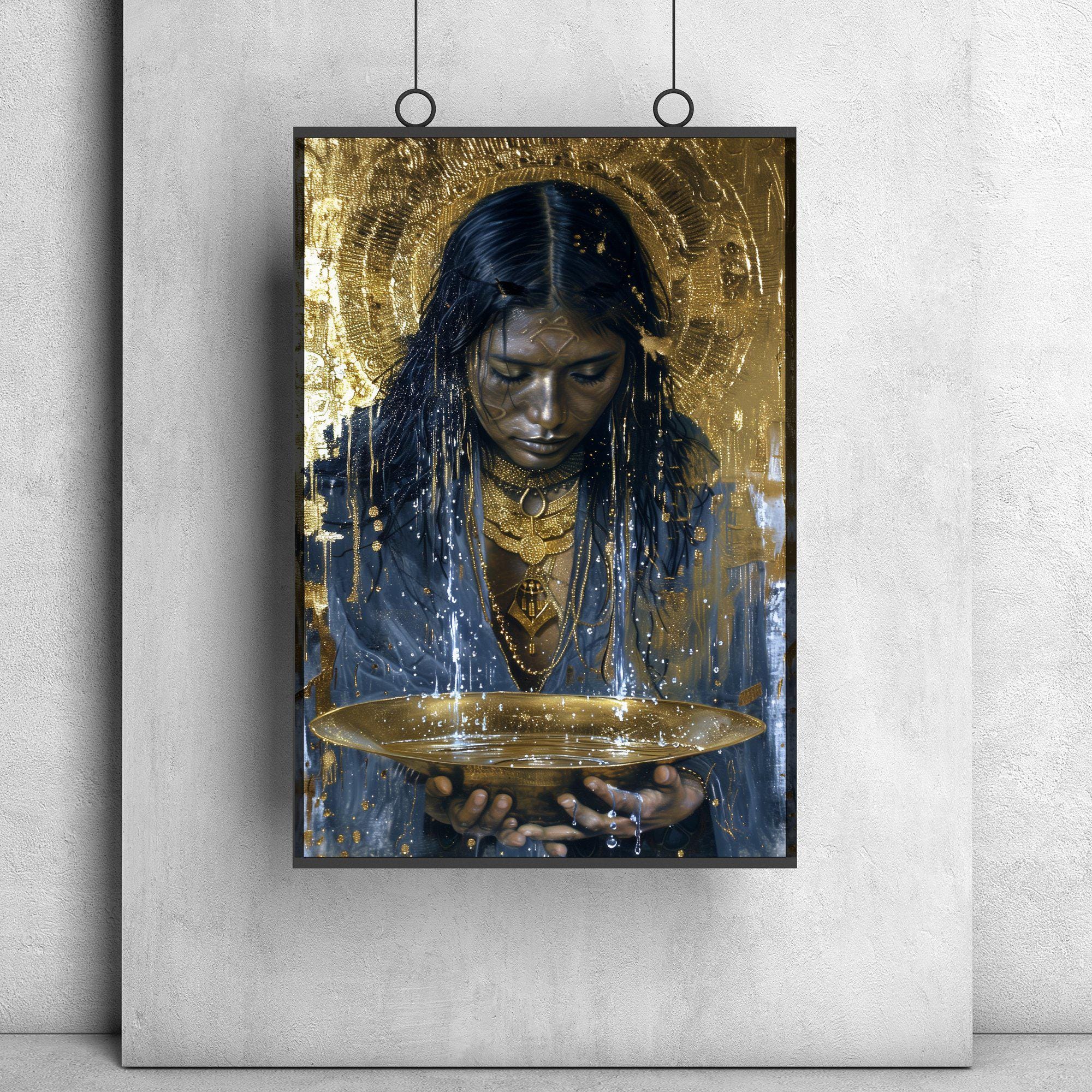 Indigenous Taino Goddess Atabey Art Print - Native American Mythology ...