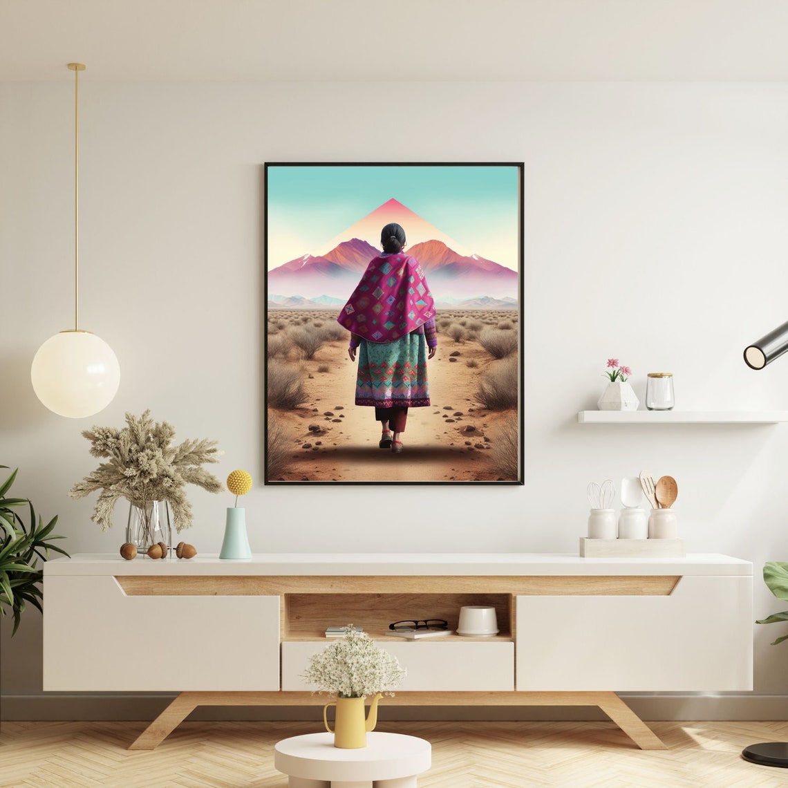 Indigenous Healer Fine Art Print, Maria Sabina Desert Art, Shaman Woman ...