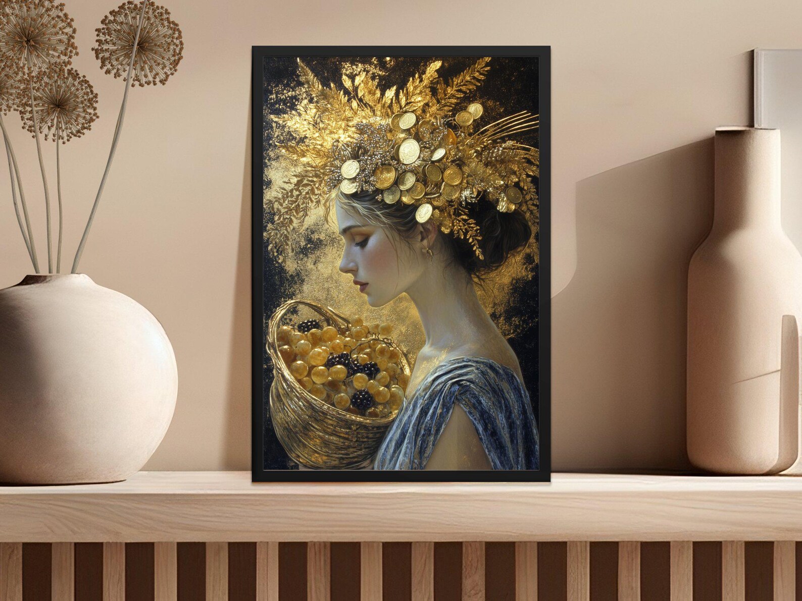 Abundantia Roman Goddess Art Print, Prosperity & Wealth Symbol Canvas ...