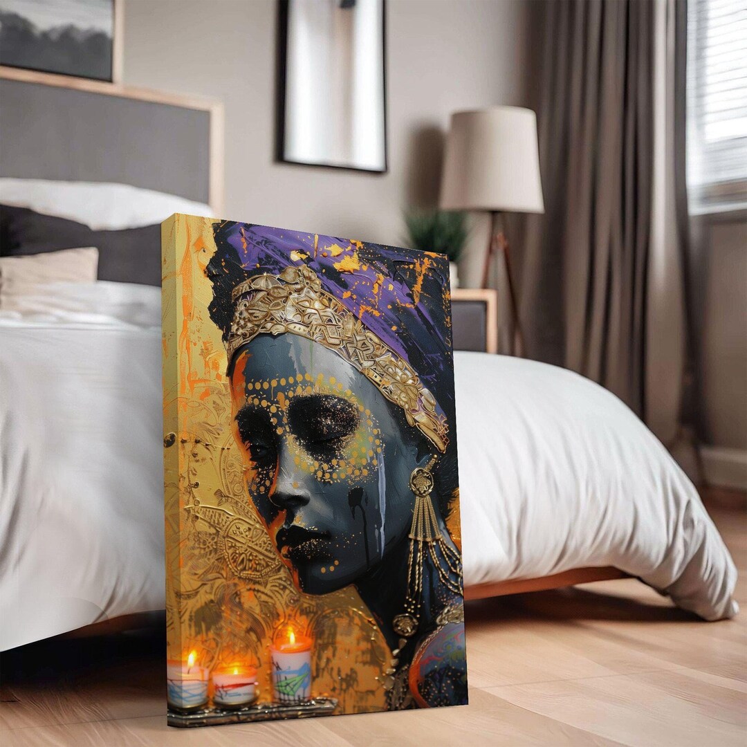 Marie Laveau Voodoo Queen Art Print New Orleans Mystical Portrait Gold ...