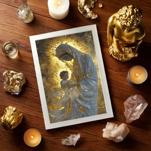Mystical Virgin of the Mercedes Art Print - Spiritual Decor - Mary and ...
