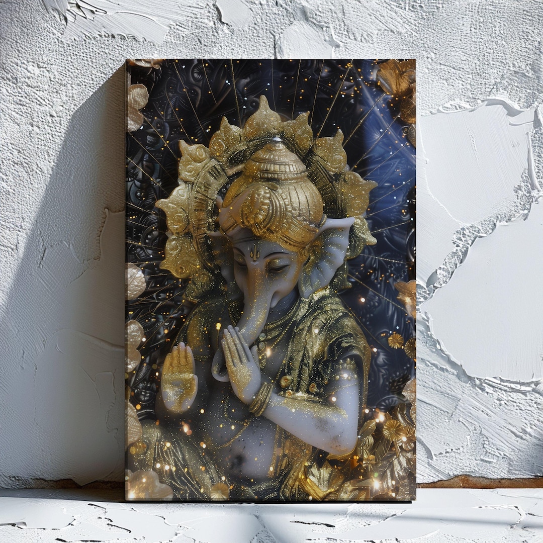 Cosmic Lord Ganesh Art Print - Traditional Hindu Deity Artwork - Vedic ...