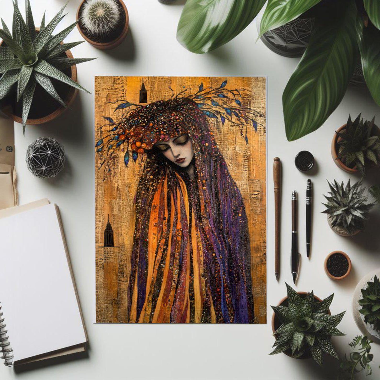 Persephone Goddess Abstract Art Print, Mystical Home Decor, Greek ...