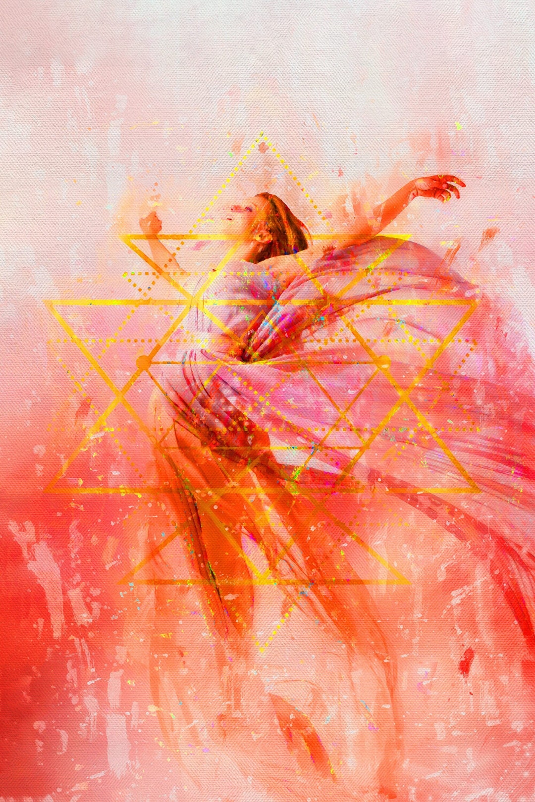 Phoenix Rising Woman Art Print / Mystical Painting / Sacred Art ...