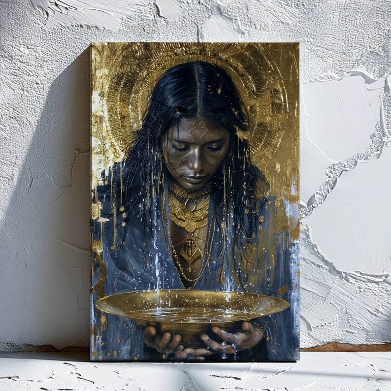 Indigenous Taino Goddess Atabey Art Print - Native American Mythology ...