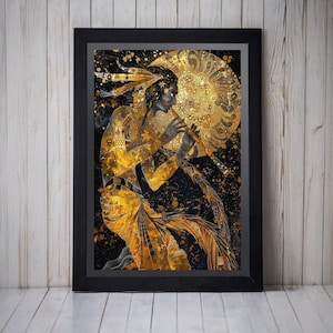 Mystical Kokopelli Art Print | Native American Inspired Wall Decor ...