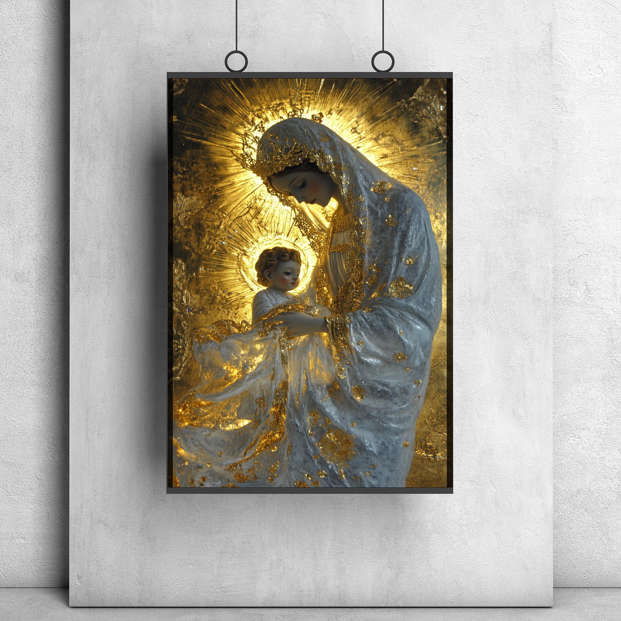 Mystical Virgin of the Mercedes Art Print - Spiritual Decor - Mary and ...