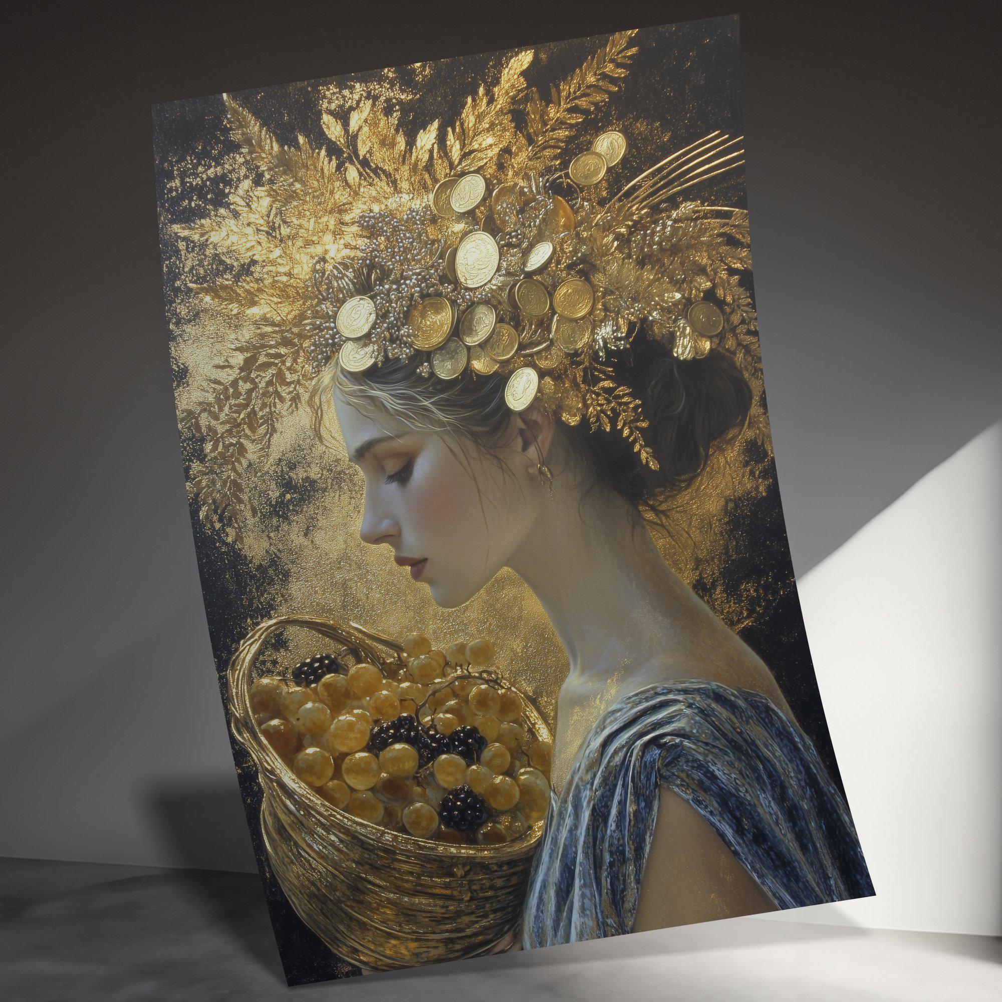 Abundantia Roman Goddess Art Print, Prosperity & Wealth Symbol Canvas ...
