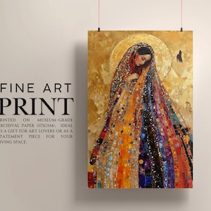 Divine Feminine Mary Magdalene Art Print - Sacred Goddess Mystical Wall ...