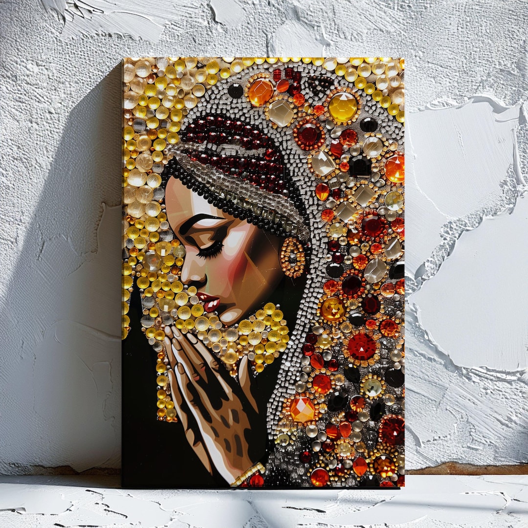 Saint Sara La Kali Art - Vibrant Gemstone Mosaic of the Patron Saint of ...