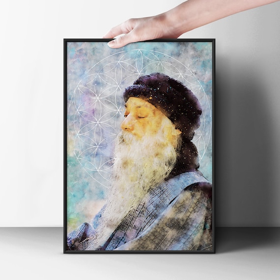 Osho Sacred Geometry Art Print Rajneesh Flower of Life - Etsy