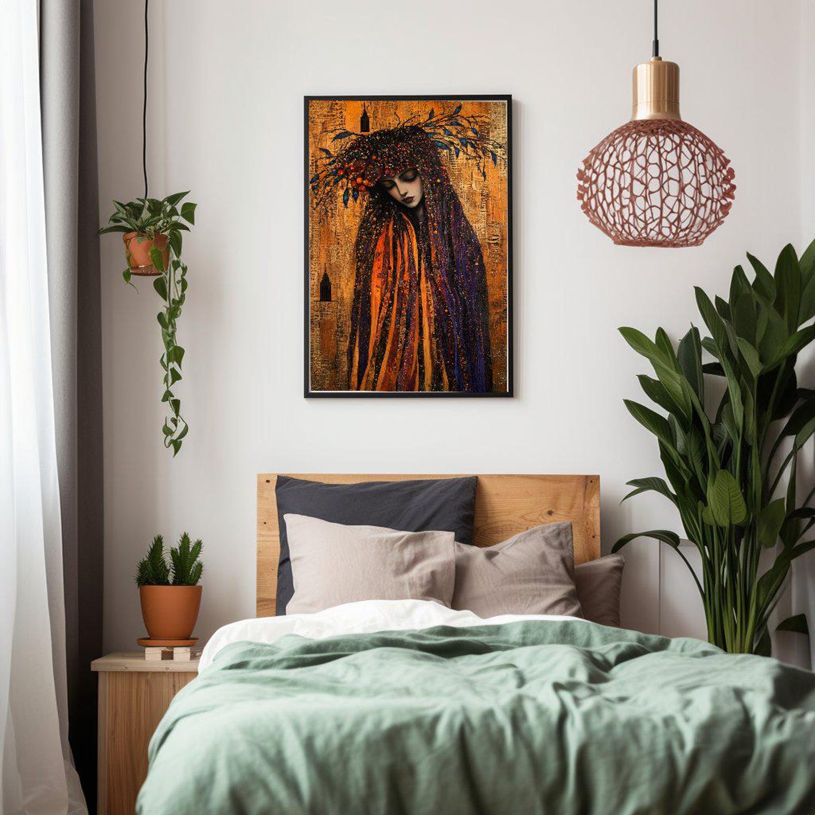 Persephone Goddess Abstract Art Print, Mystical Home Decor, Greek ...