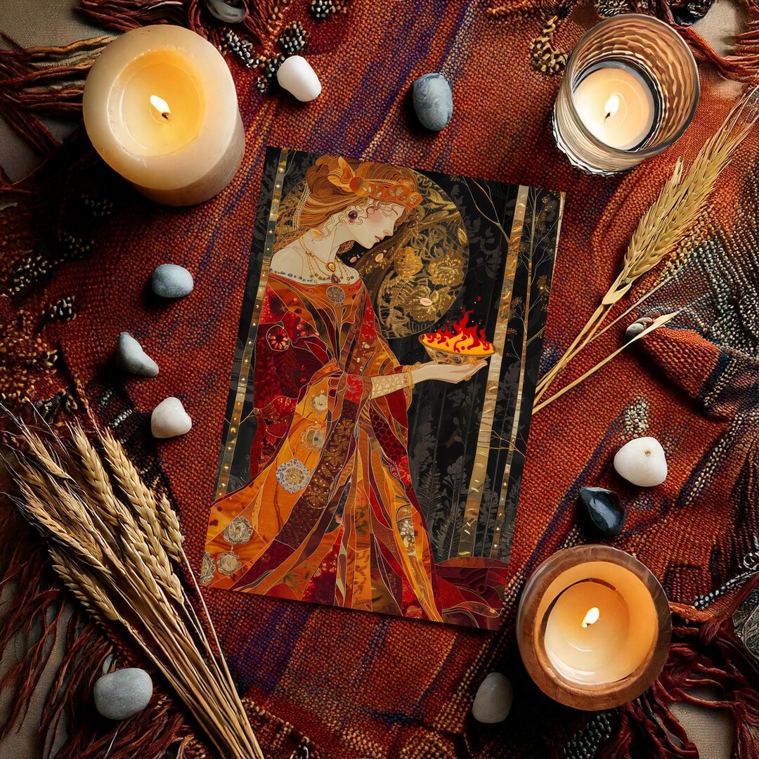 Goddess Hestia Inspired Art Print - Greek Goddess of Hearth and Home ...