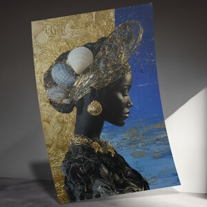 Yemaya Goddess Seashell Art Print- Spiritual Oceanic Surrealism ...