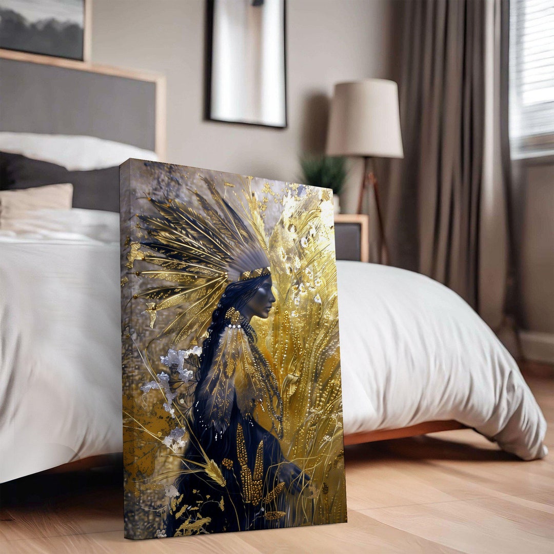 Corn Mother Art Print, Indigenous Mythology Artwork, Native Goddess ...