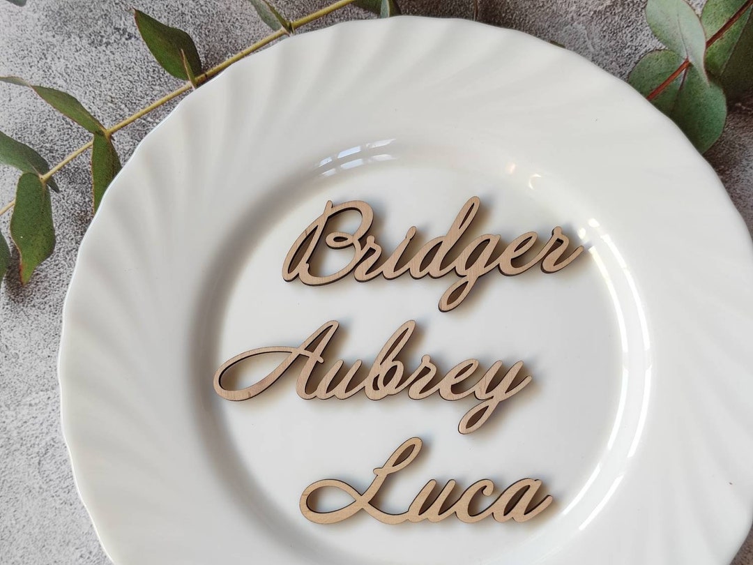 Personalized Wedding Name Place Cards Name Plate Guest Names Setting ...