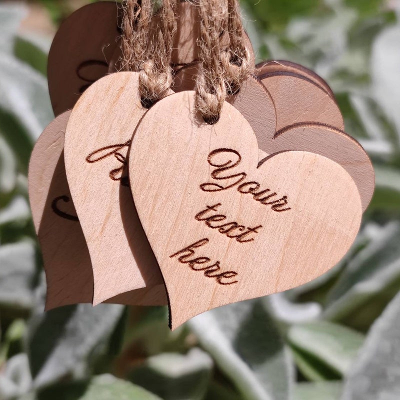 Personalized Wood Burning Hearts - Etsy