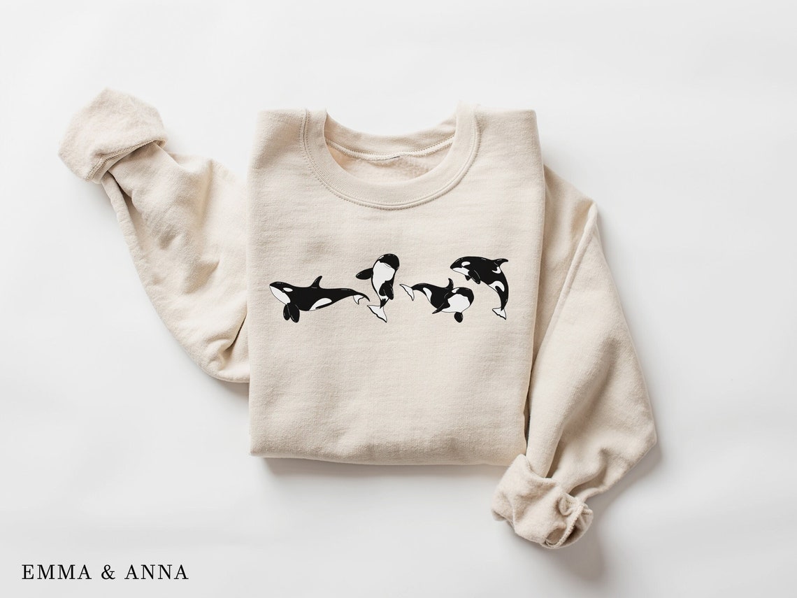 Orca Whale Sweatshirt, All is Whale Shirt, Whale Sweater, Beach Shirts ...