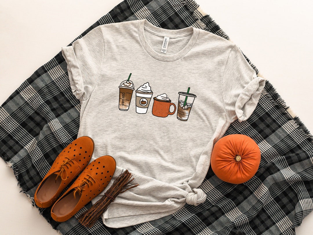 Fall Shirt for Women, Fall Coffee Shirt, Coffee T-shirt, Pumpkin Spice ...