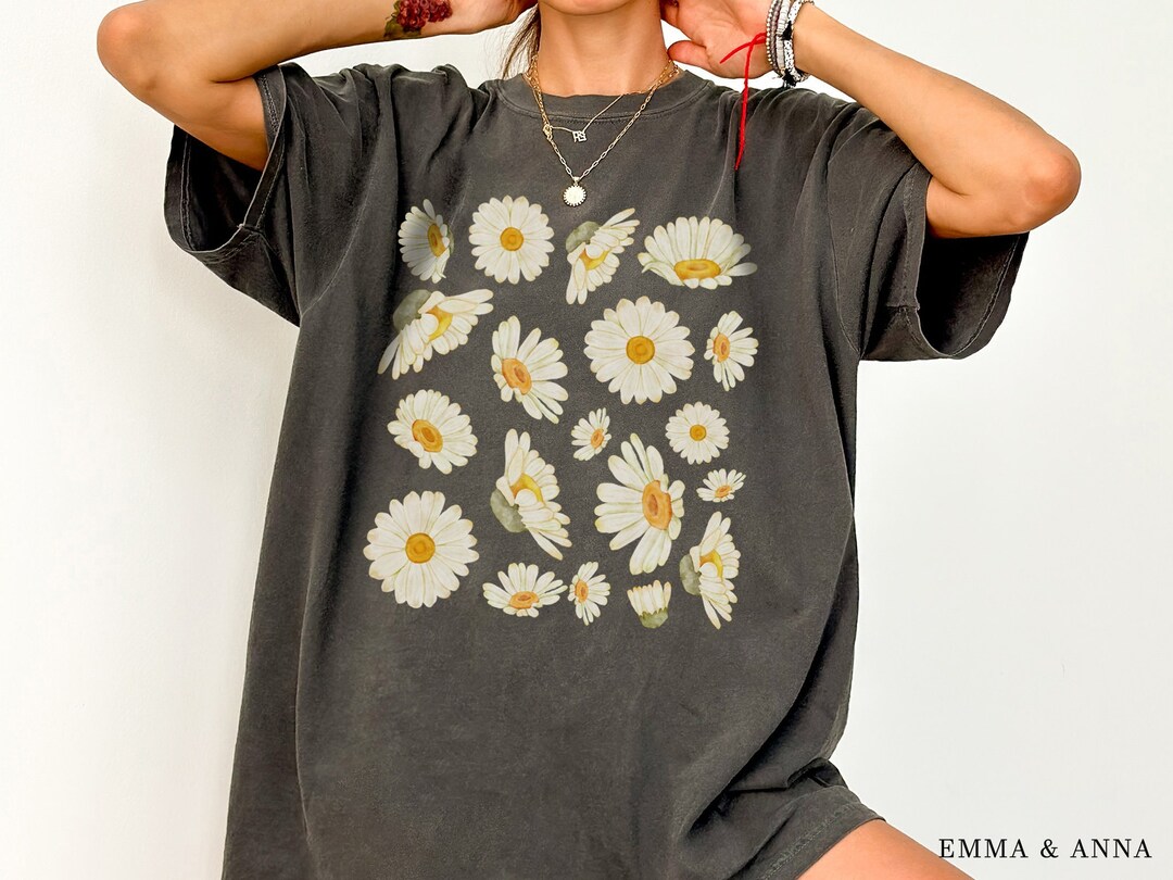 Comfort Colors Daisy Shirt, Vintage Floral Cottagecore Shirt, Daisies ...