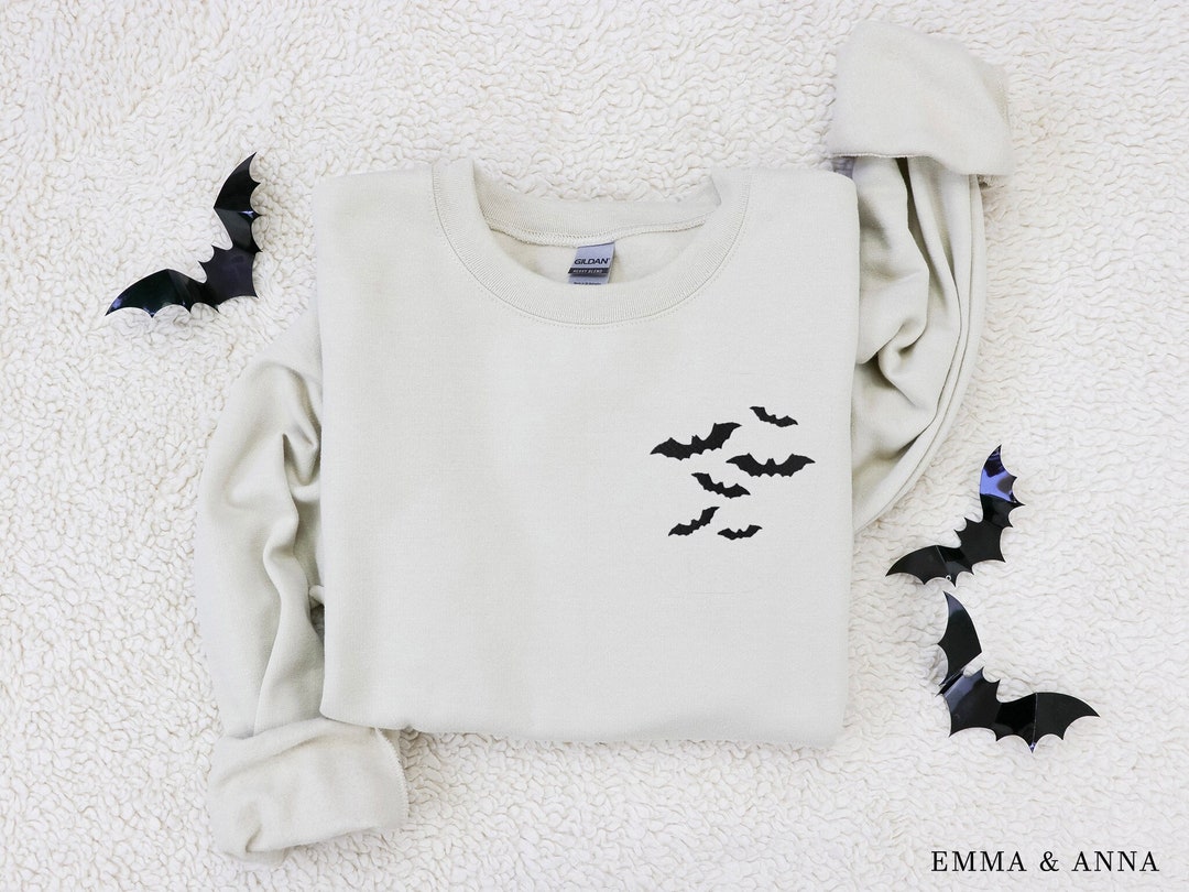 Embroidered Bats Sweatshirt, Halloween Sweatshirt, Its Frickin Bats ...
