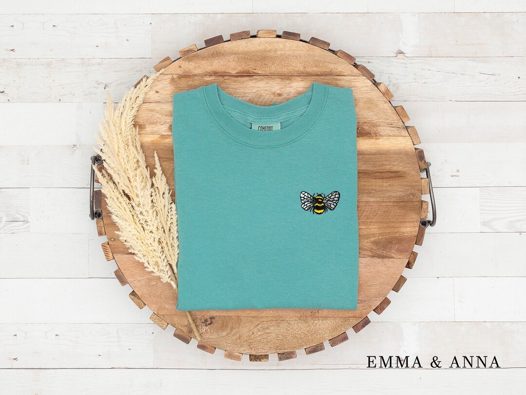 Embroidered Bee Shirt for Women, Bumblebee Shirt, Bee T-shirt, Nature ...
