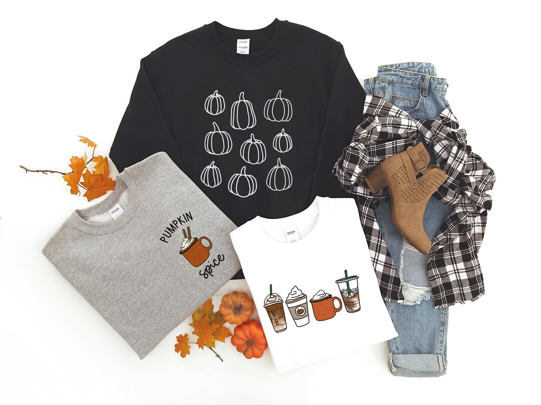 Cute Fall Sweatshirt, Pumpkin Spice Sweatshirt, Coffee Sweatshirt, Fall ...