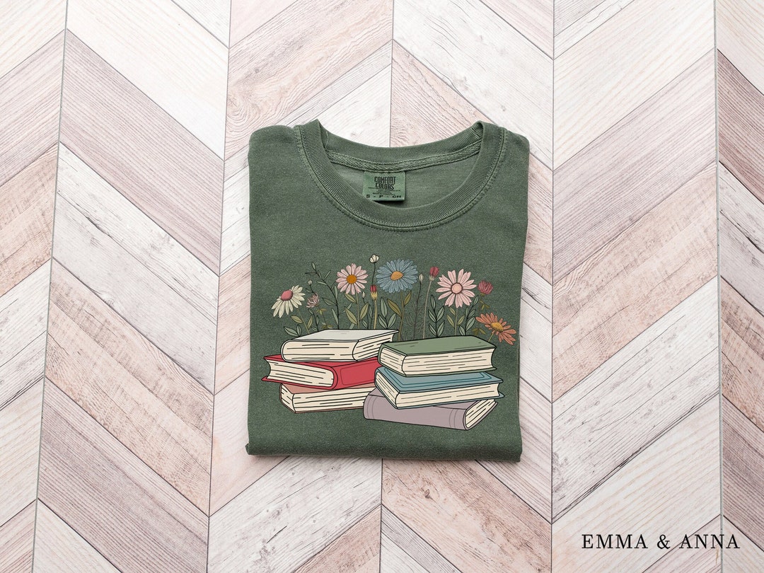 Floral Book Shirt, Bookworm Shirt, Bookish Shirt, Book Club, Booktok ...