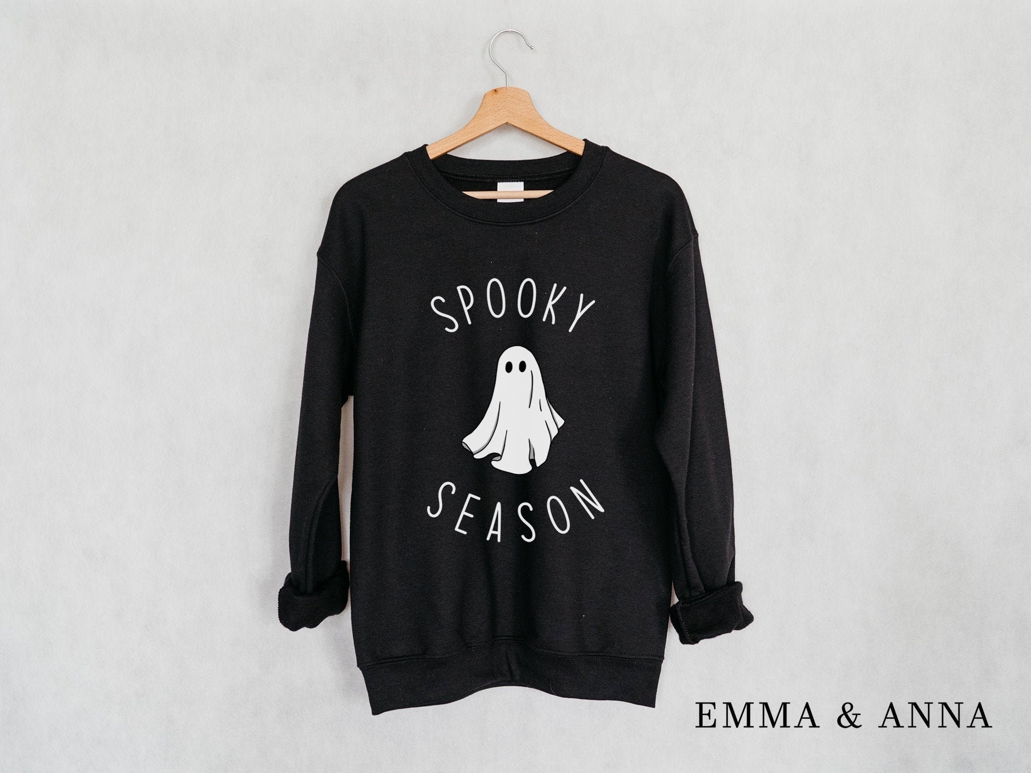 Spooky Season Sweatshirt Ghost Sweatshirt Halloween - Etsy