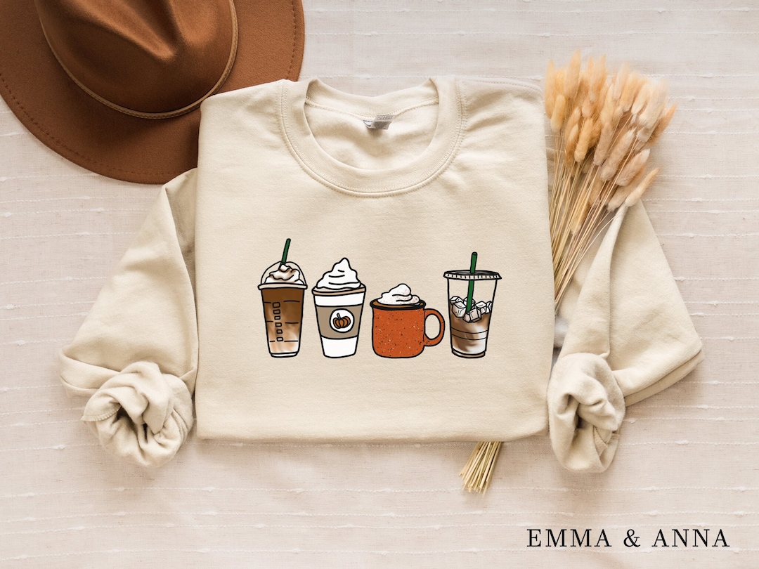 Fall Coffee Sweatshirt, Unisex Fall Pullover, Pumpkin Spice Sweatshirt ...