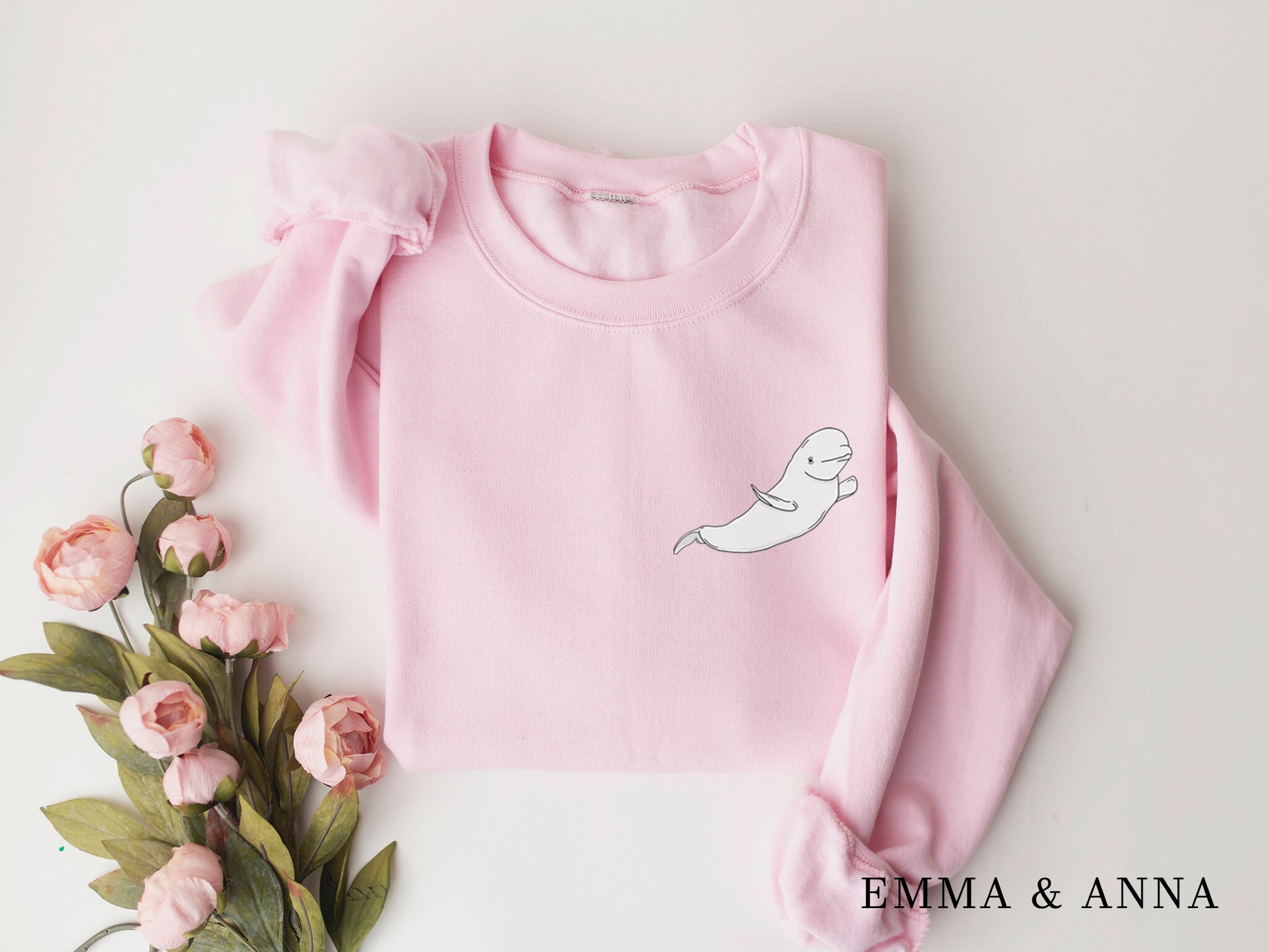 Beluga Whale Sweatshirt Beluga Whale Shirt Whale Sweater | Etsy
