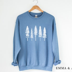 Pine Tree Sweatshirt, Evergreen Trees, Travel Sweatshirt, Gift for ...