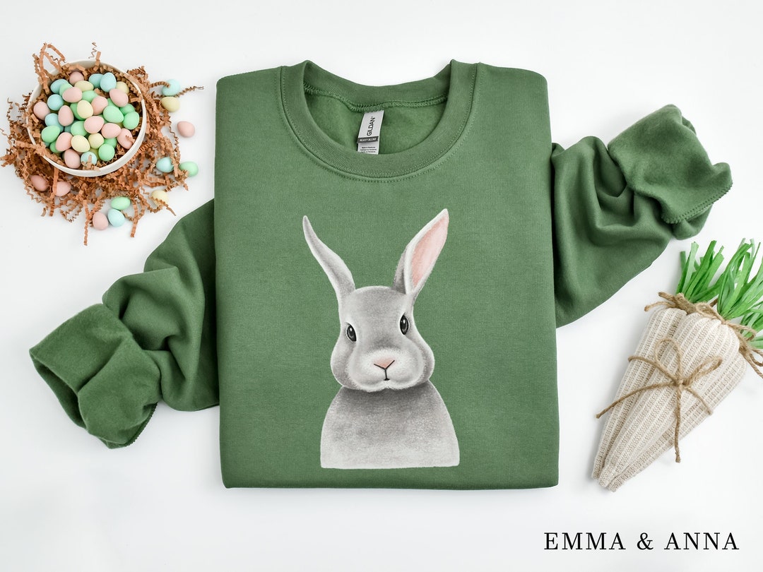 Easter Sweatshirt, Women's Easter Shirt, Rabbit Sweatshirt, Bunny ...