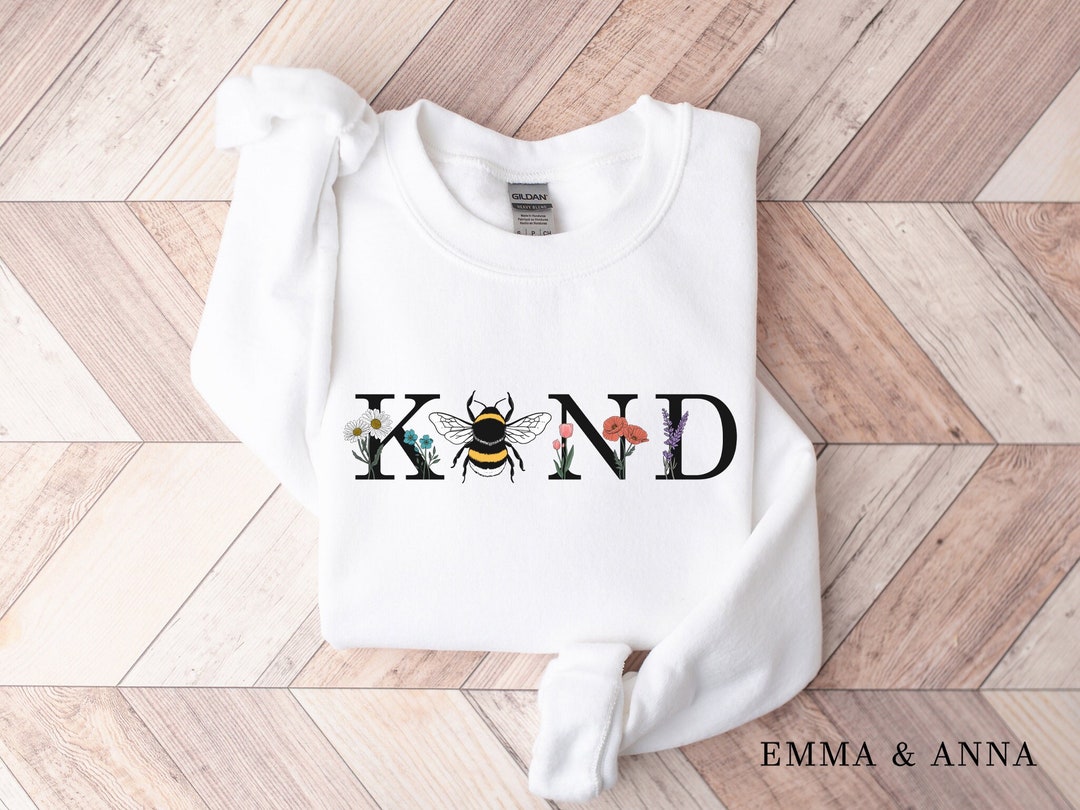 Bee Kind Sweatshirt, Be Kind Sweatshirt, Bee Crewneck Sweatshirt ...